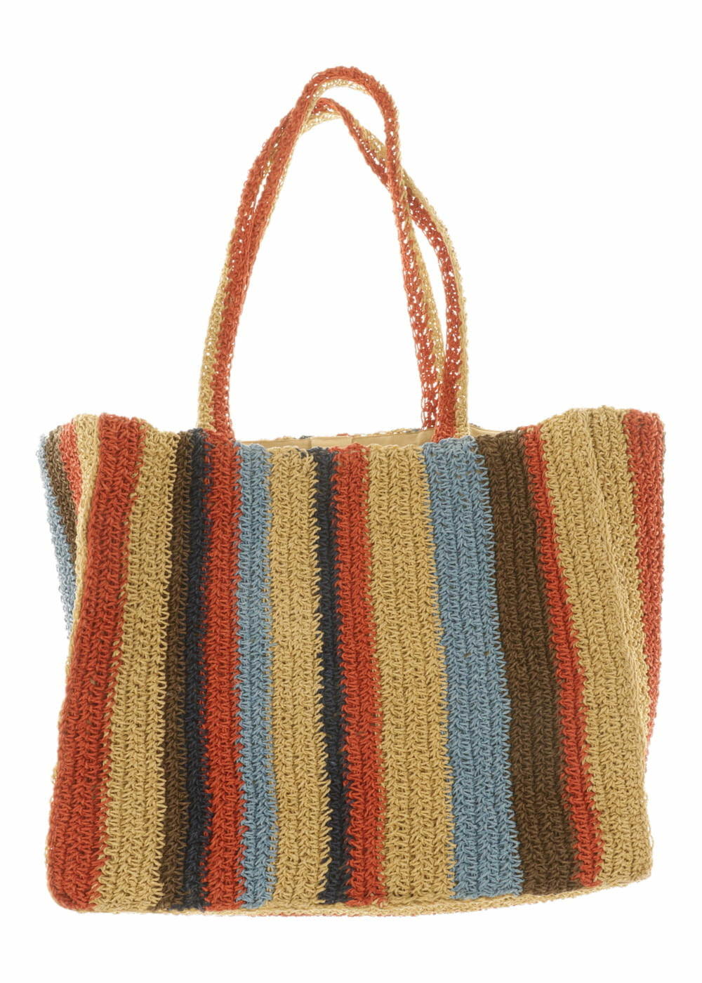 Sac cabas raphia multicolore - La Fée Maraboutée