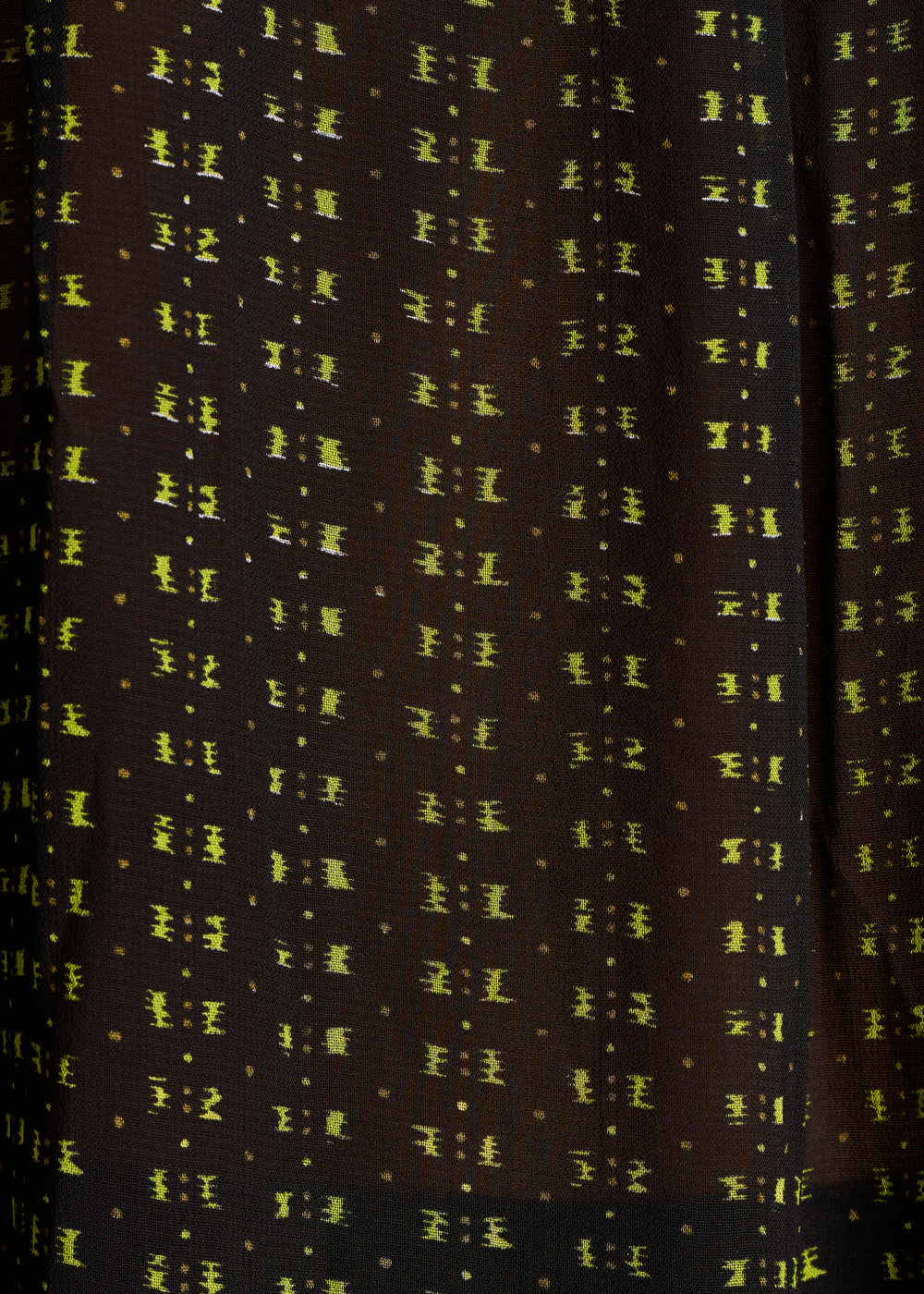 Green blouse with graphic print and embroidery - La Fée Maraboutée