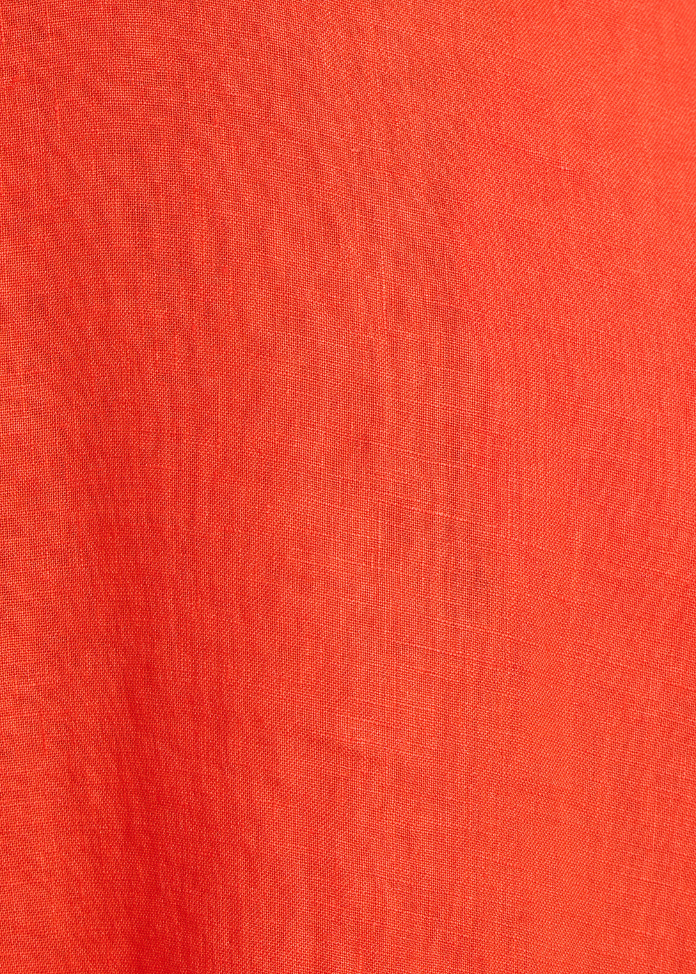 Orange linen jumpsuit with elastic straps - La Fée Maraboutée