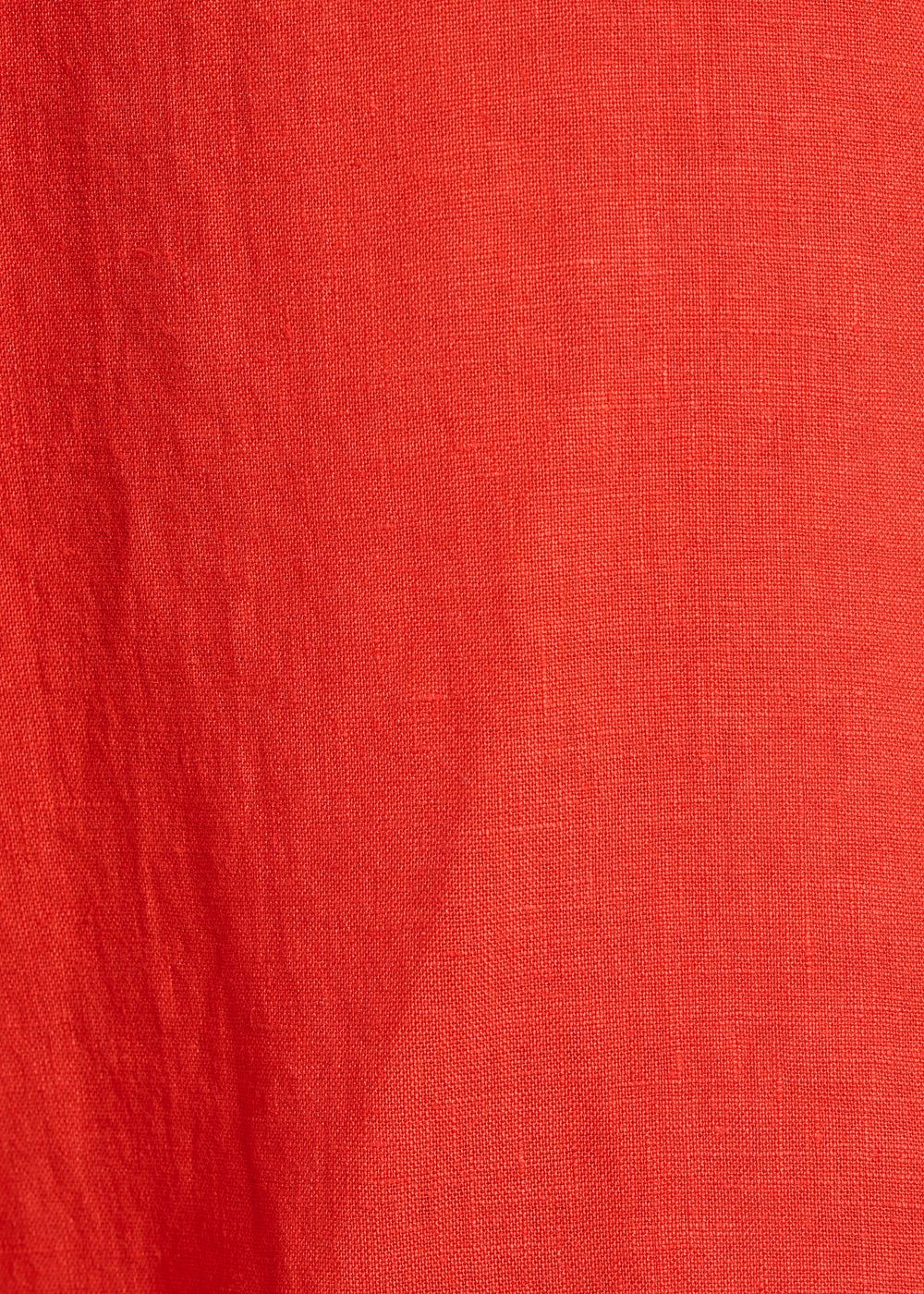 Wide 7/8 orange linen pants with side slit - La Fée Maraboutée