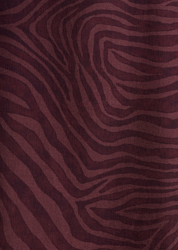 Robe courte marron à imprimé animalier - La Fée Maraboutée